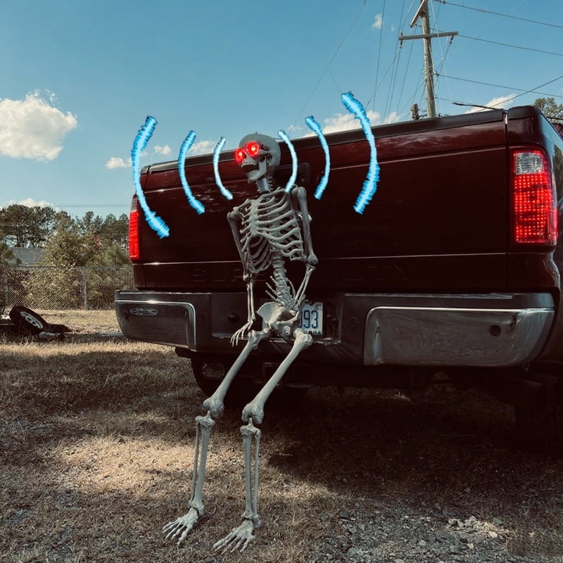 Active Mind Ltd Animated Giant Skeleton with LED Eyes 6FT, Horror Sound ...