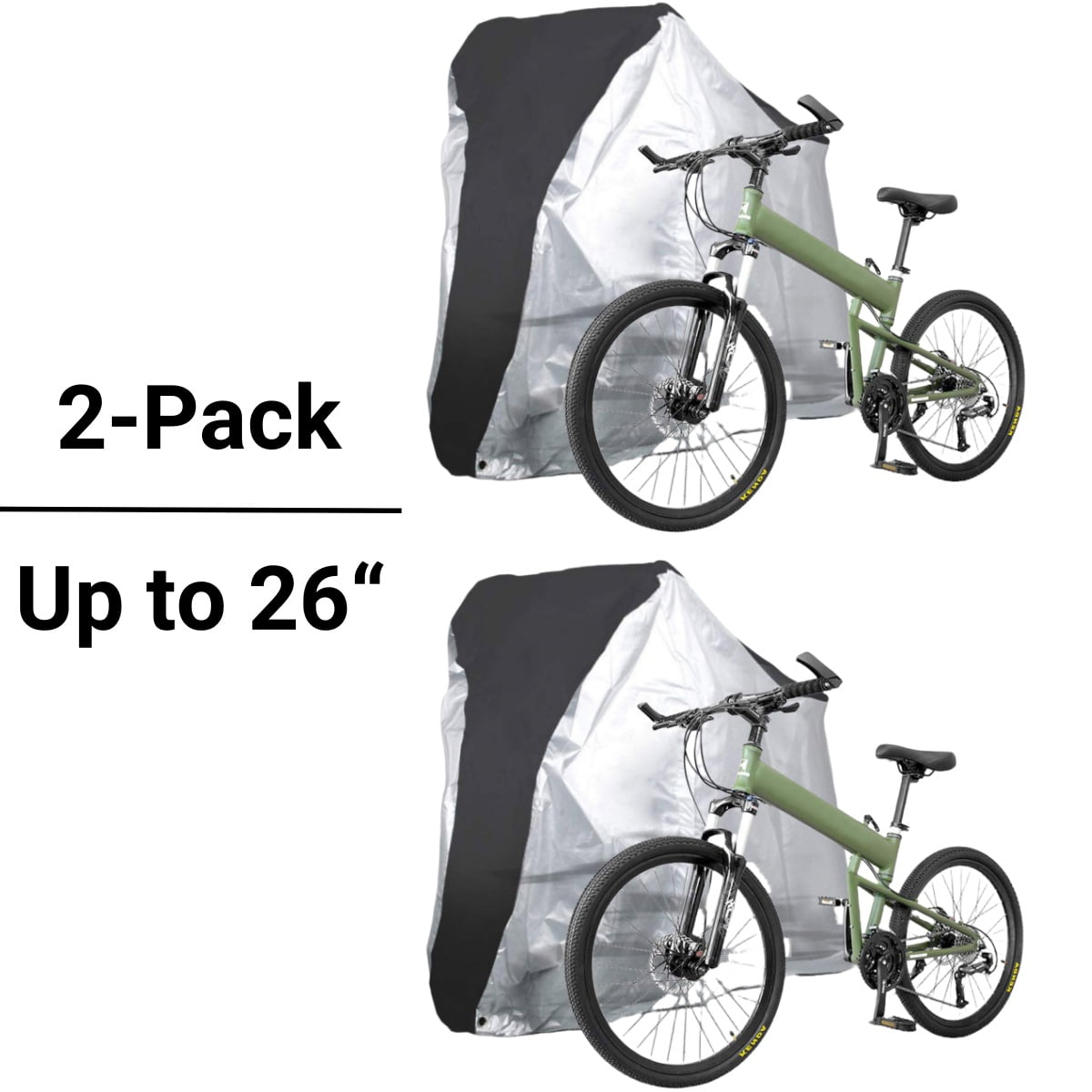 Active Mind Ltd Durable 2 Pack Universal Waterproof Bike Covers for ...