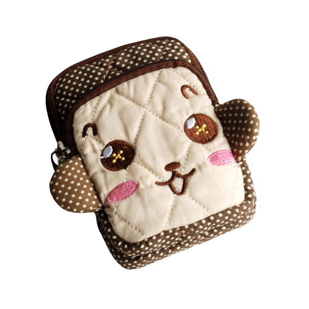 [Active Monkey] Embroidered Applique Fabric Art Wallet Purse/ Pouch Bag ...