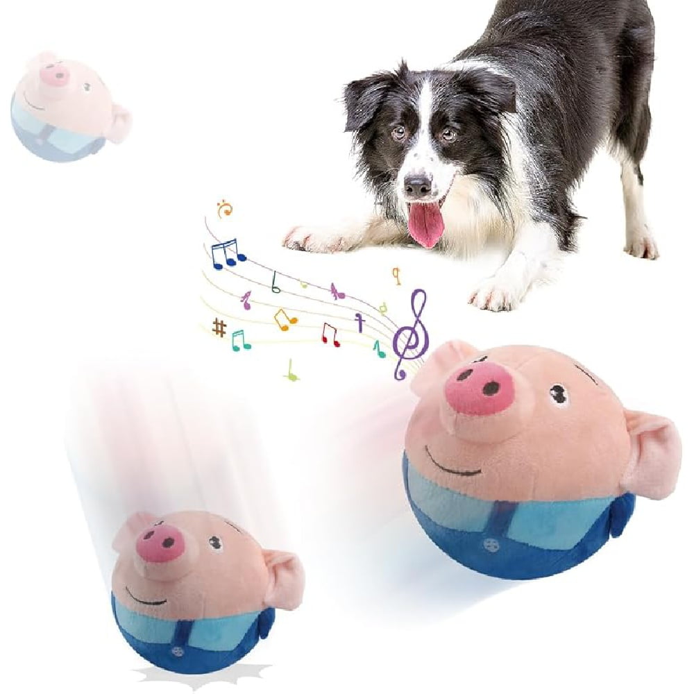 Active Moving Pet Plush Toy, 2024 Upgrade Interactive Dog Toys for Small Medium Dogs, Squeaky ...
