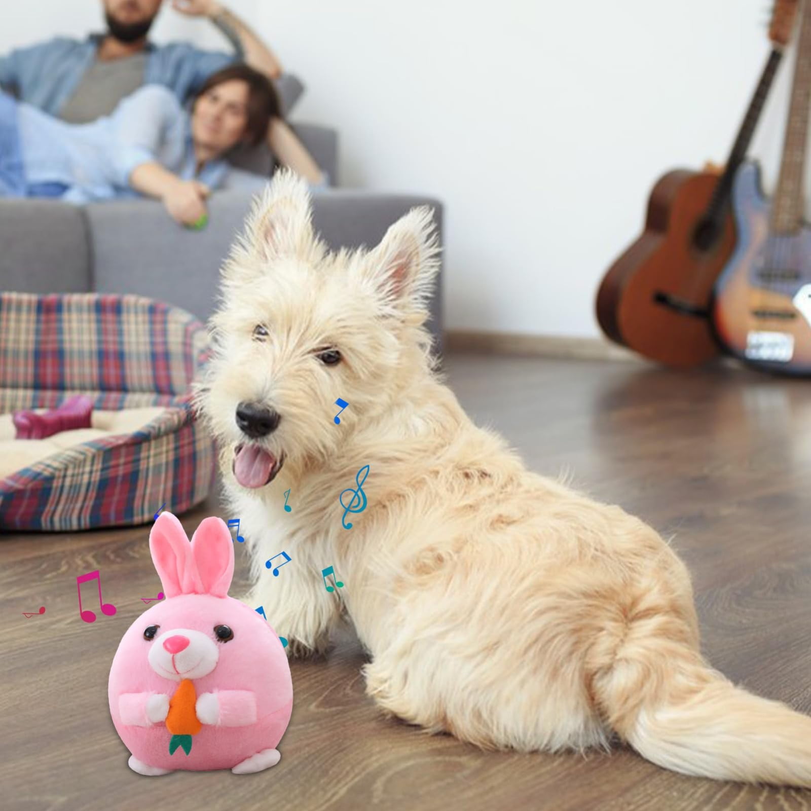 Active Moving Pet Plush Toy, Interactive Dog Bunny Toy Pet Bouncing ...