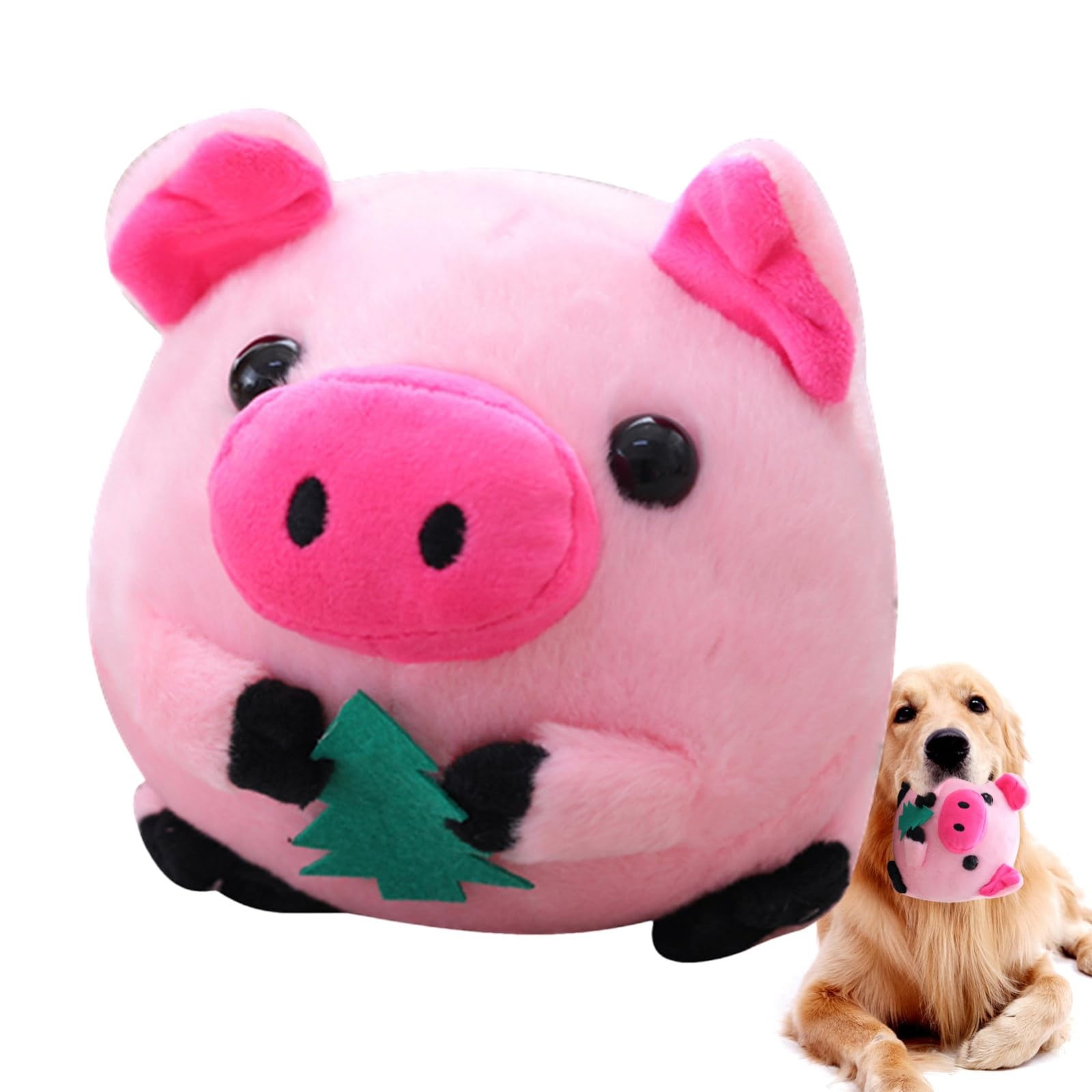 Active Moving Pet Plush Toy, Interactive Dog Pig Toy Pet Bouncing Balls ...