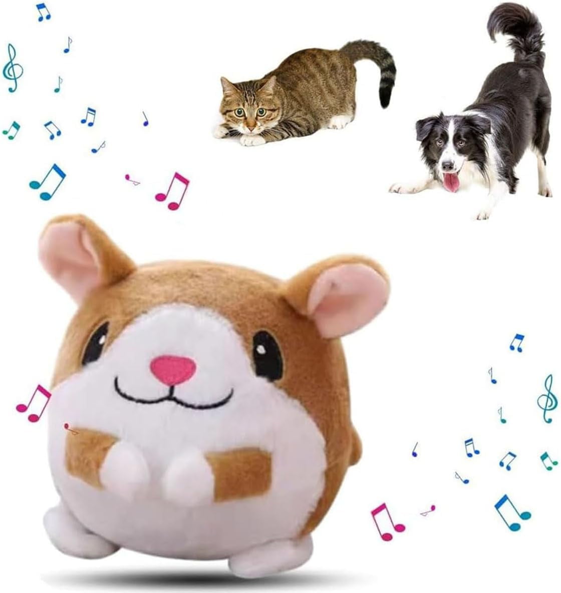 Active Moving Pet Plush Toy, Interactive Dog Toys Squeaky Moving Dog ...