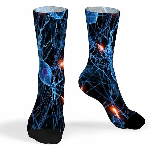 Active Nerve Cells Unisex Funny Socks Gifts for Women Mens Novelty ...