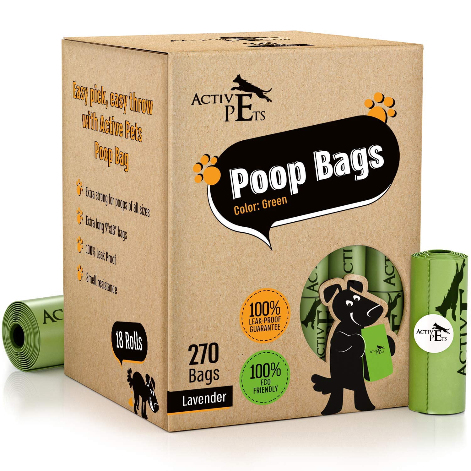Active Pets Dog Poop Bag, Extra Thick Dog Bags, Leak-Proof Dog Bags For ...