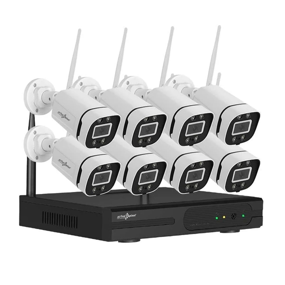 Active Pixel Wireless NVR kit 3MP 8 Channel HD OutdoorIndoor IR Vision ...