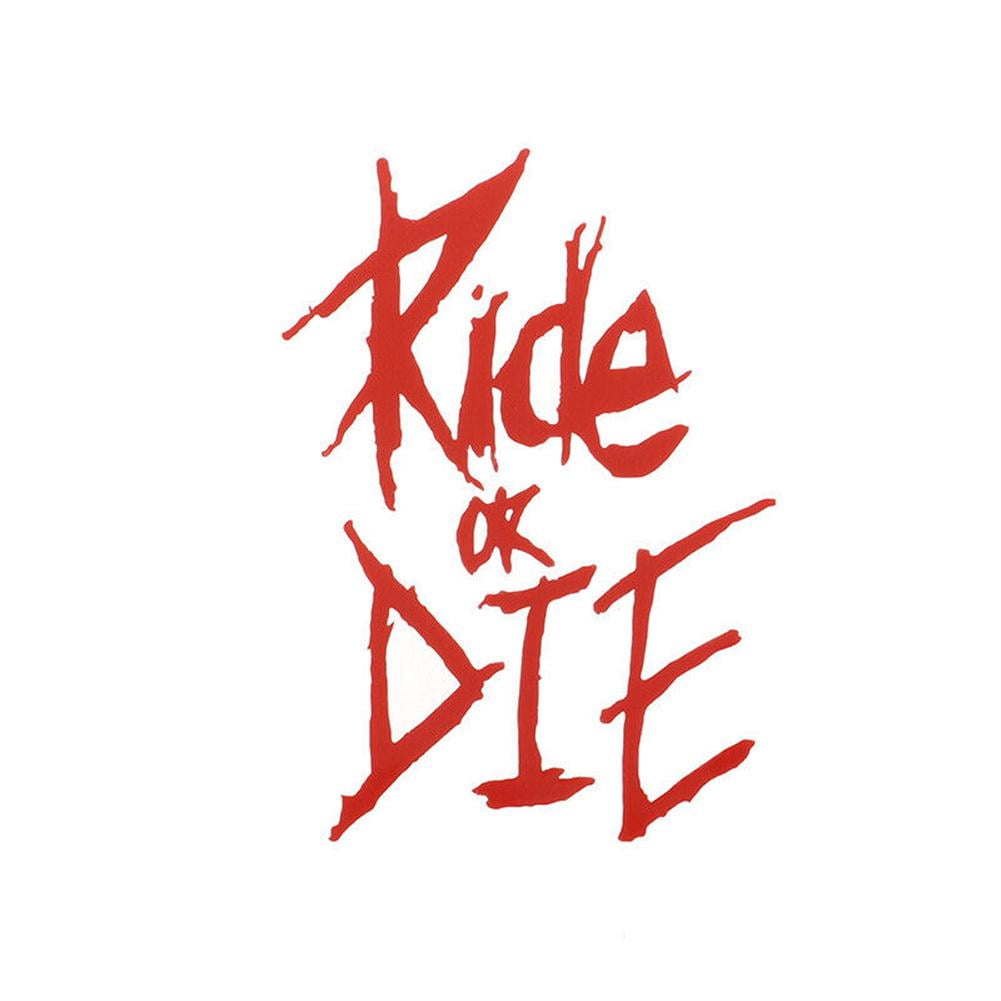 Active Radiance 1x Ride or Die Black Bike Frame Text Decal Stickers BMX ...