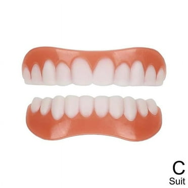 Snap On False Teeth Upper And Lower Dental Veneers Dentures Tooth Cover ...