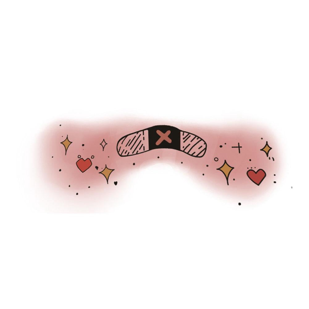 Active Radiance Sweet Heart Face Stickers Tattoo Sticker Festival Party ...