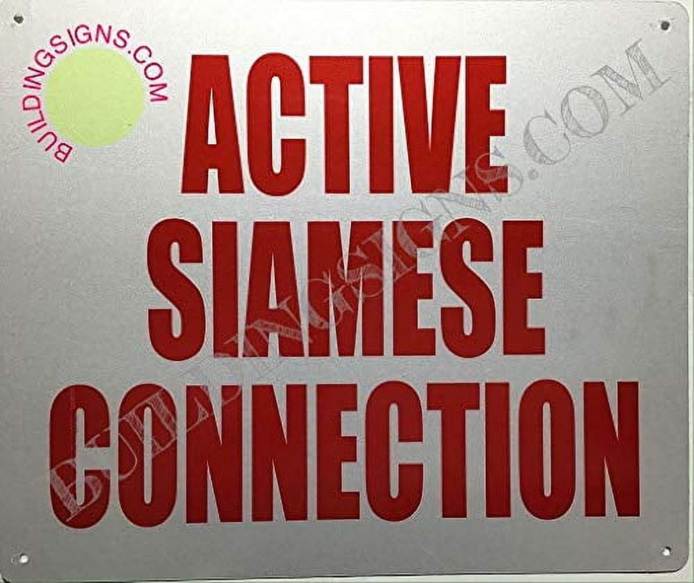 Active Siamese Connection Sign (Reflective !!, Aluminium-Rust Free ...