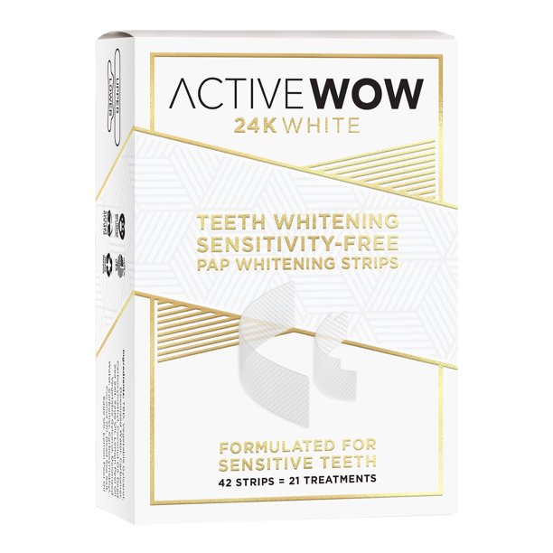 Active Wow Peroxide-Free Whitening Strips 21 Day, Teeth Whitening ...