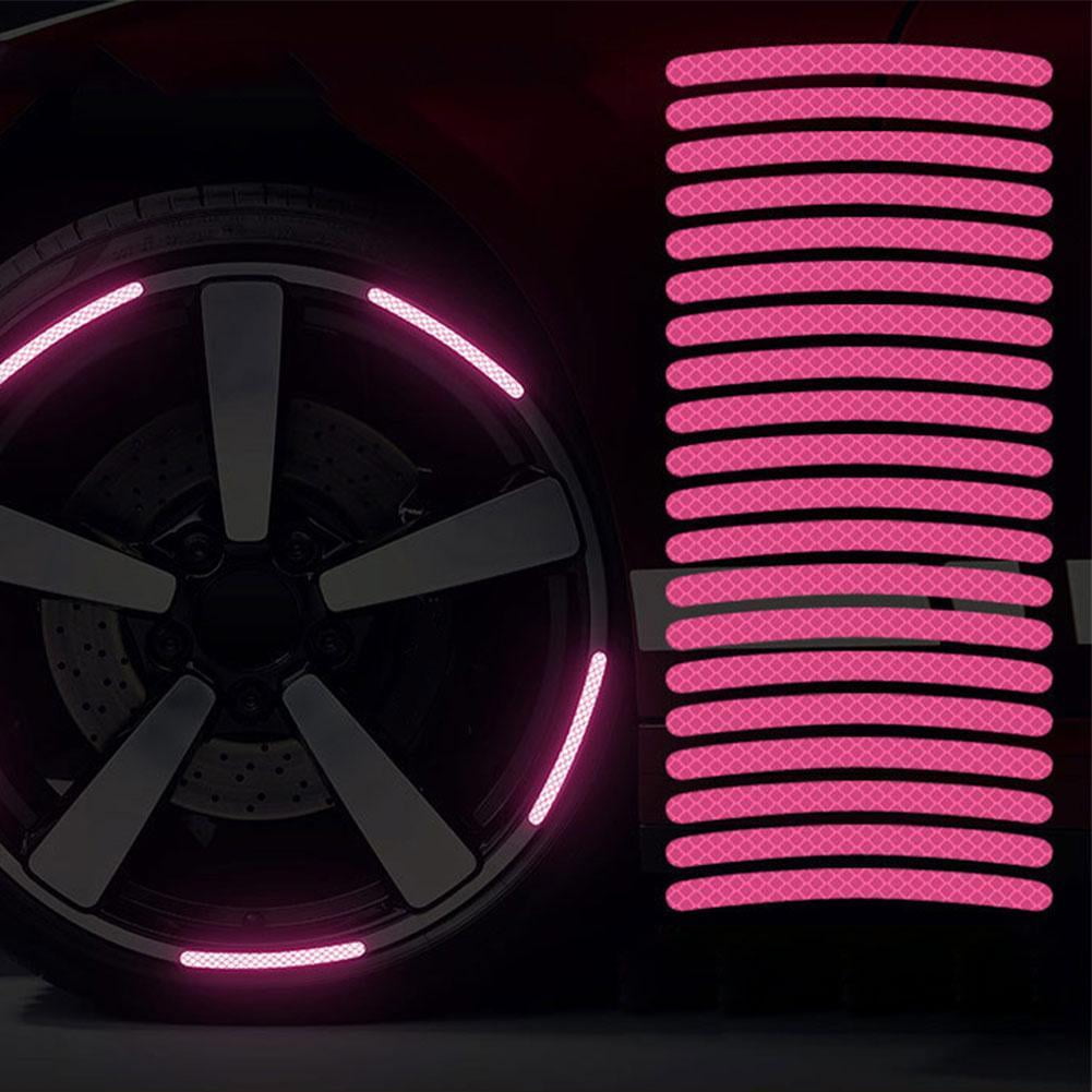 ActiveGlam 20pcs Car Wheel Hub Reflective Sticker Safety Night Driving Tire Rim Strip UK Z0Z3 ...