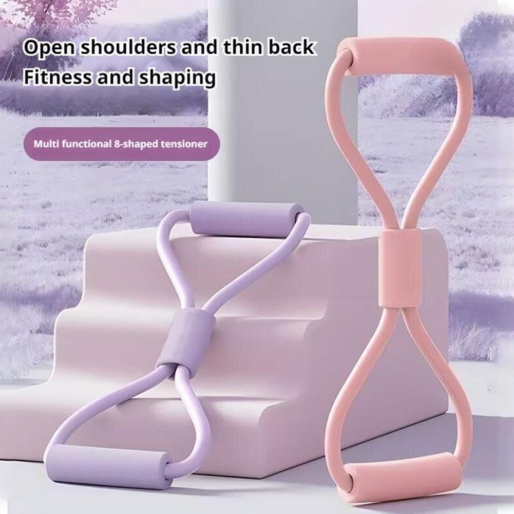 ActiveGlam 23Pcs Figure 8 Resistance Band with Handles Stretch Fitness Strap for FullBody ...