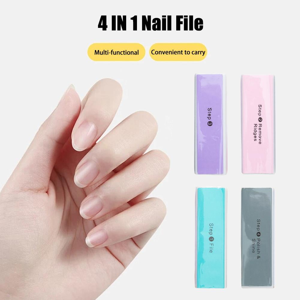 ActiveGlam 4 IN 1 Nail File Fine Grit Smooth Polish Shine Remove Ridges ...