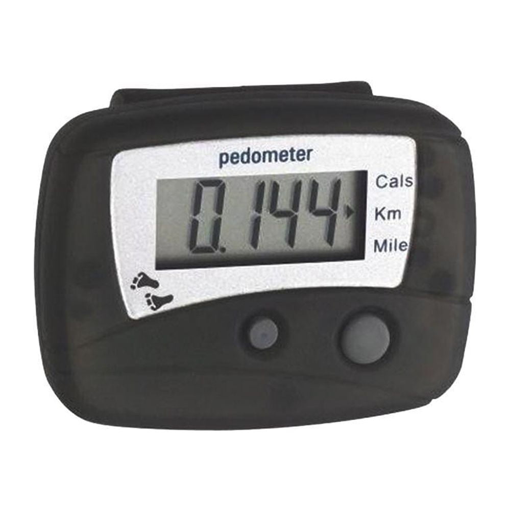 ActiveGlam Black LCD Running Step Pedometer Walking Electronic Step ...