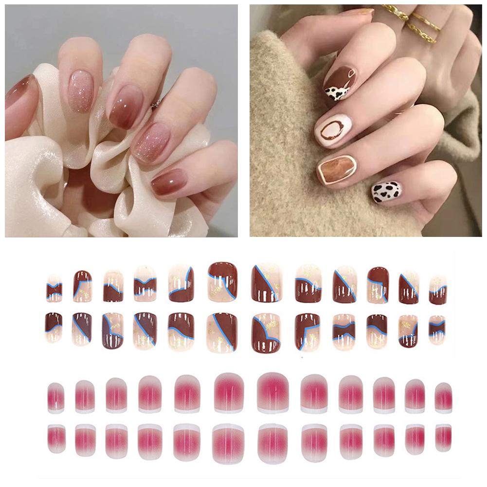 ActiveGlam Fake Nails Short Style Ultra Thin Scratch Free Removable ...