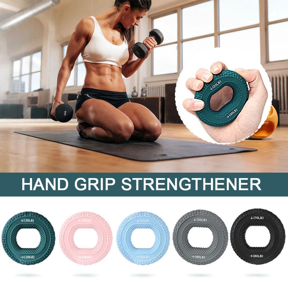ActiveGlam Hand Grip Strengthener Rings Forearm Wrist Finger Exerciser ...