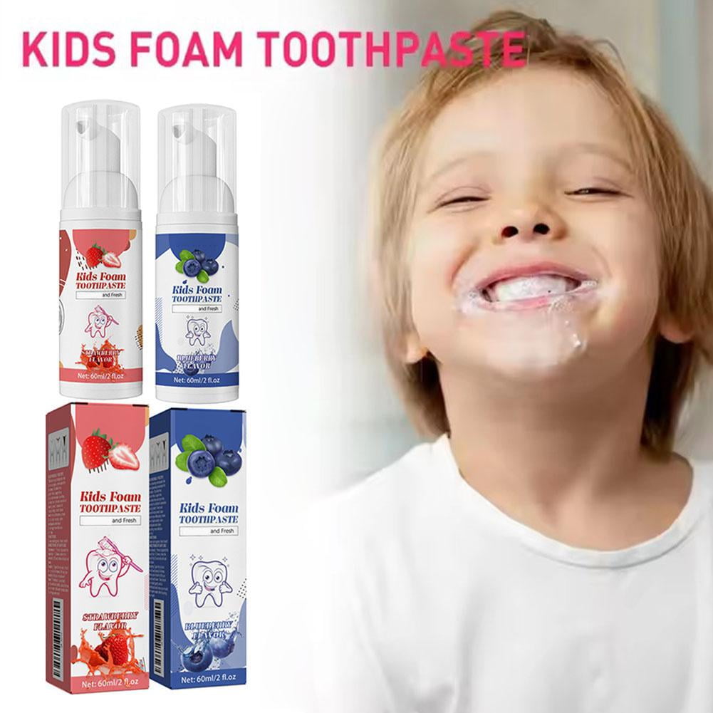 ActiveGlam Kids Foam ToothpasteStrawberry Blueberry Flavor Rich Teeth ...