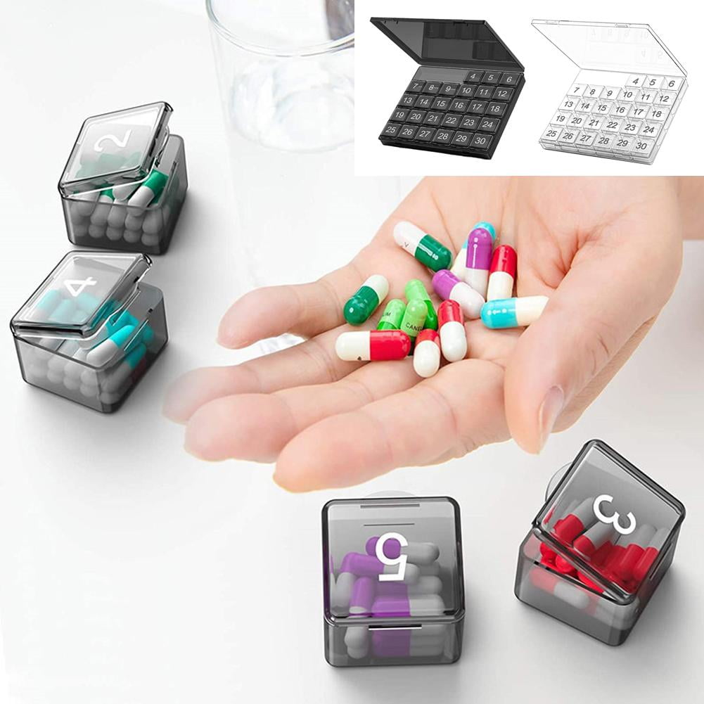 ActiveGlam Large Monthly Pill Organizer 30 Days Portable One Month Pill ...
