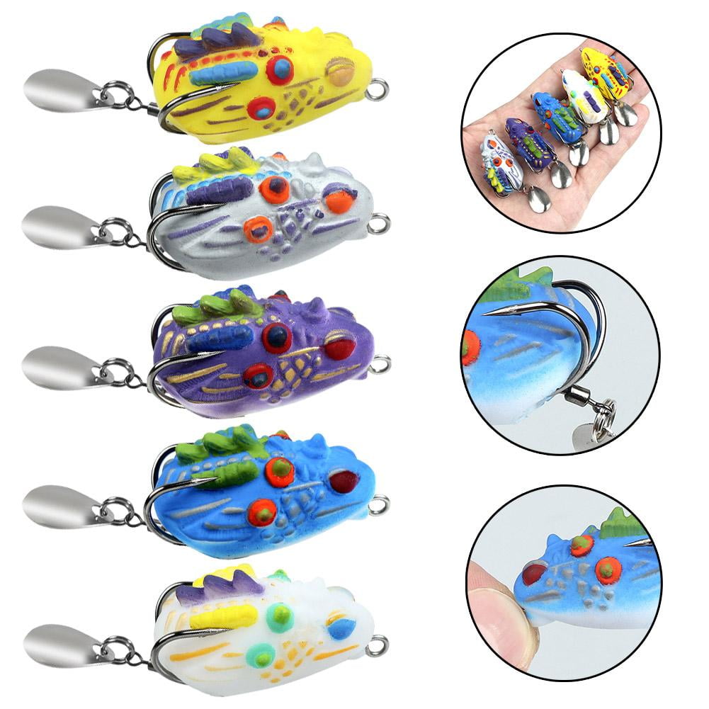 ActiveGlam Mini Frog Soft Bait 35mm Double Hide Hook Fishing Lure ...