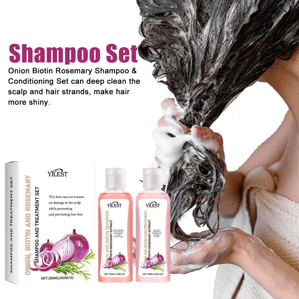 ActiveGlam Onion Biotin and Rosemary Shampoo Treatments Set Thicker For ...