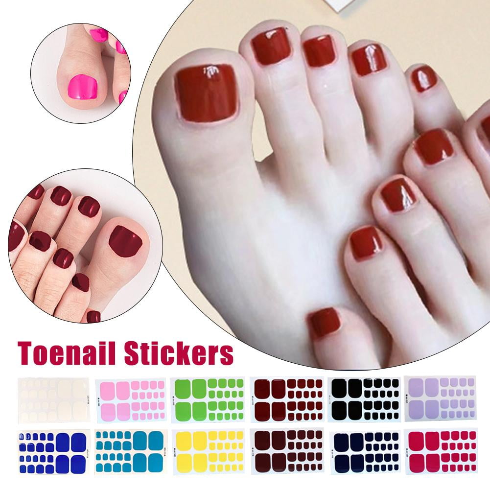 ActiveGlam Toe Nail Wraps Art Stickers Self Adhesive Full Cover Tip DIY ...
