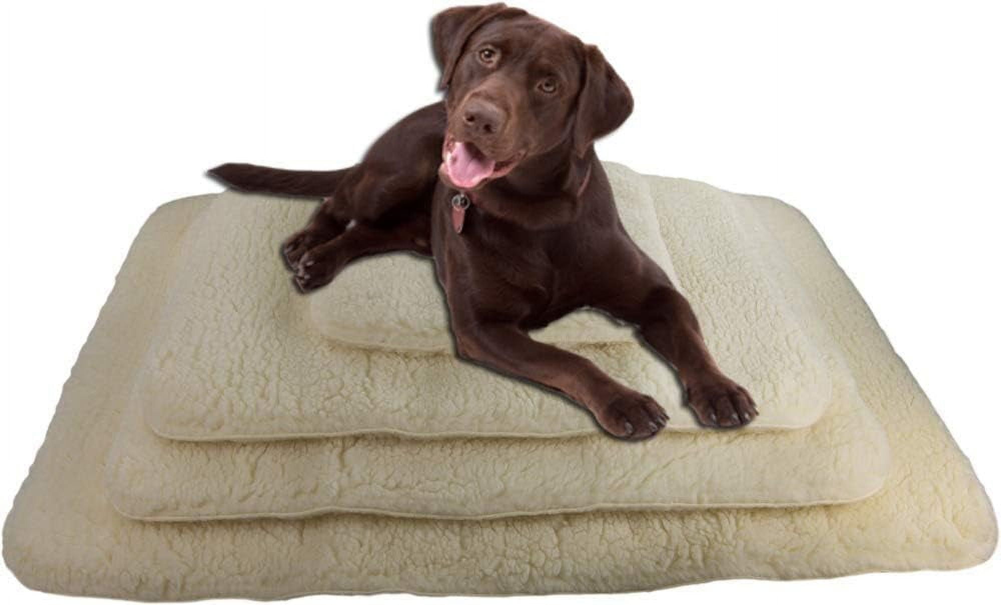 ActiveDogs Hi Loft Faux Lambskin Plush Dog Bed - Medium 24"-36 ...