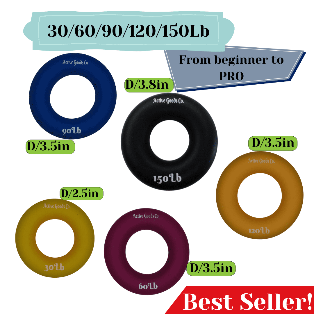 ActivegoodsCo Hand Exerciser Silicone Ring – Ideal for Hands,Wrists ...
