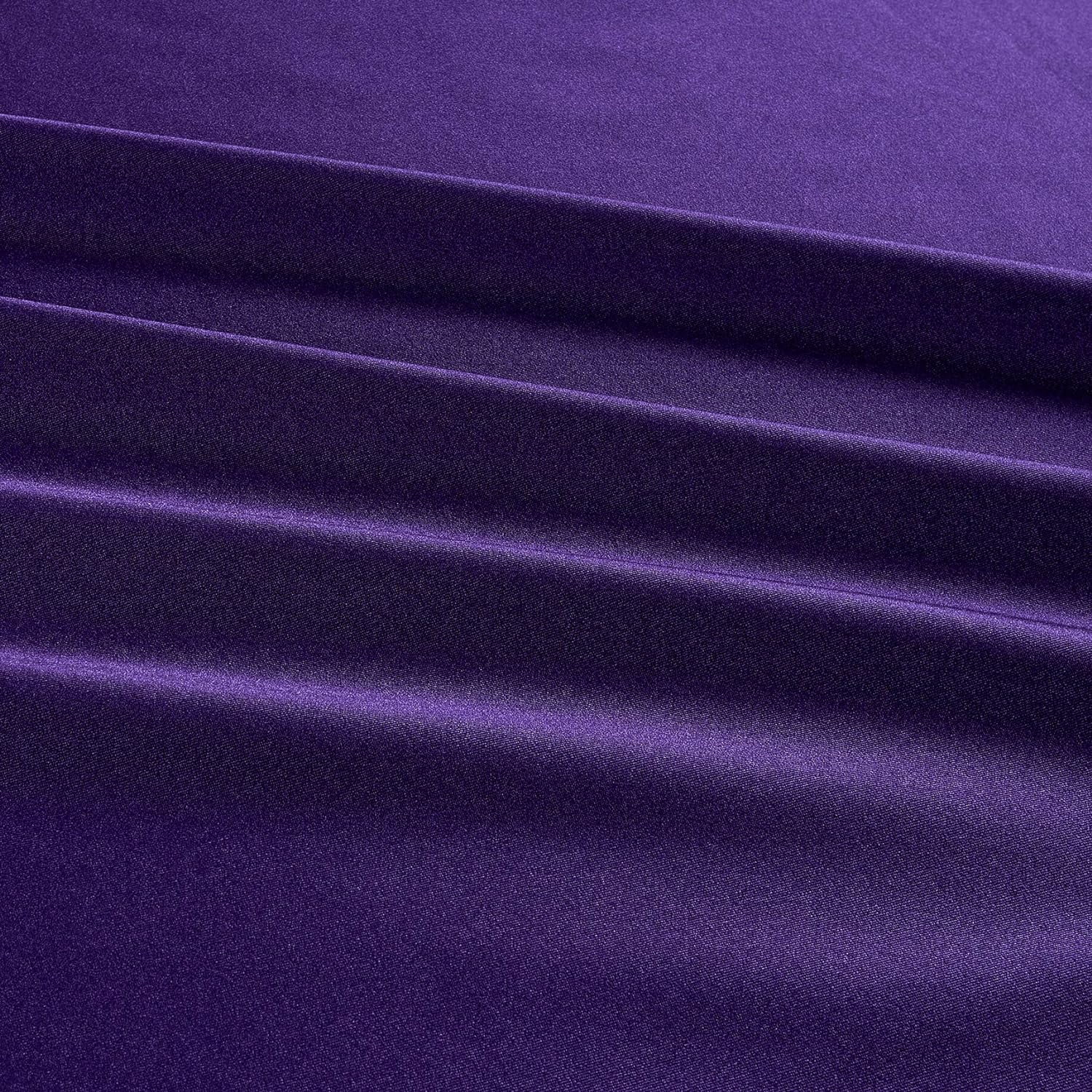 Activewear Spandex Stretch Knit Solid Purple, Fabric By The Yard ...