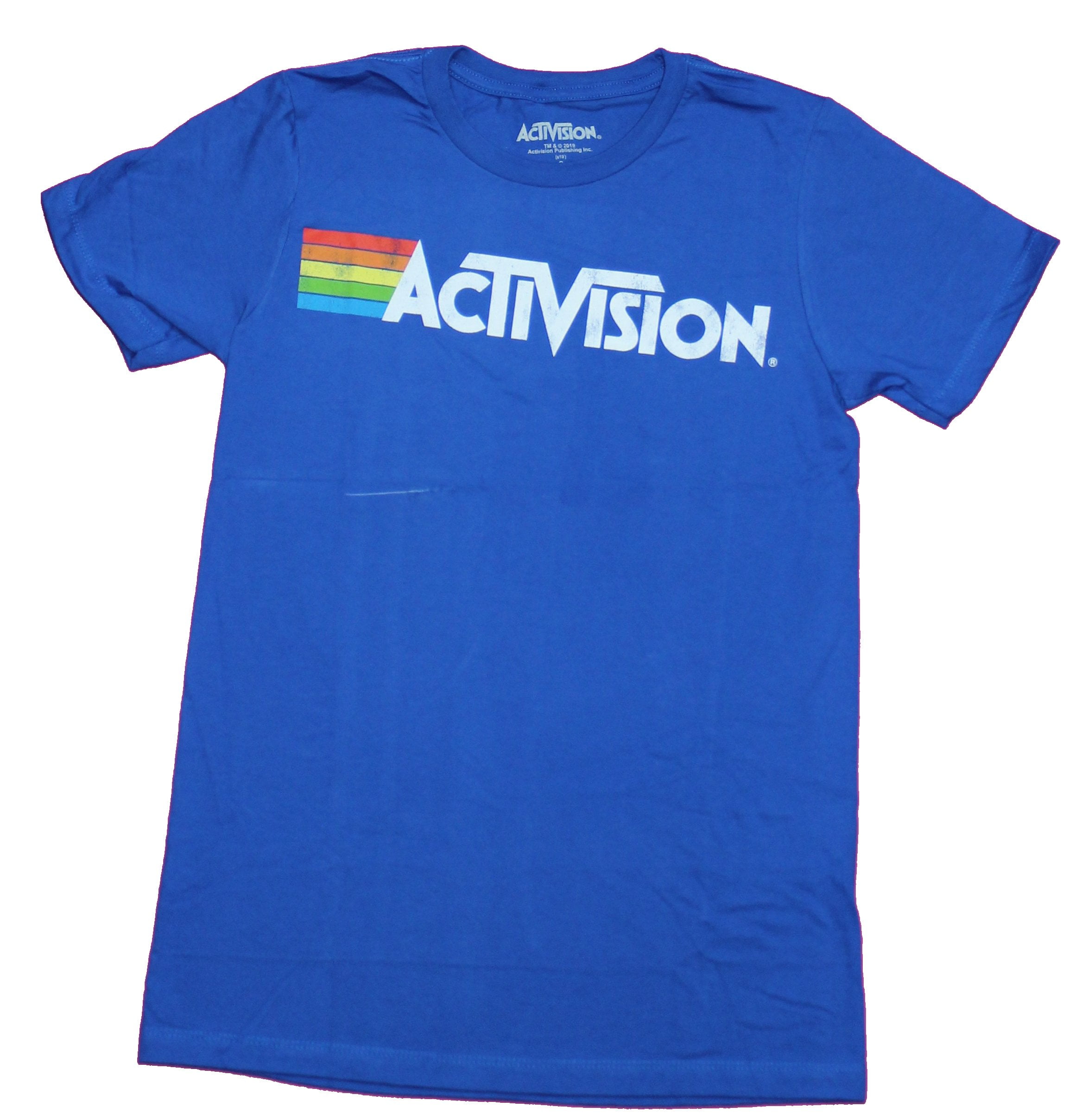 Activision Mens T-Shirt - Classic 80's era Retro Logo Image (Large ...