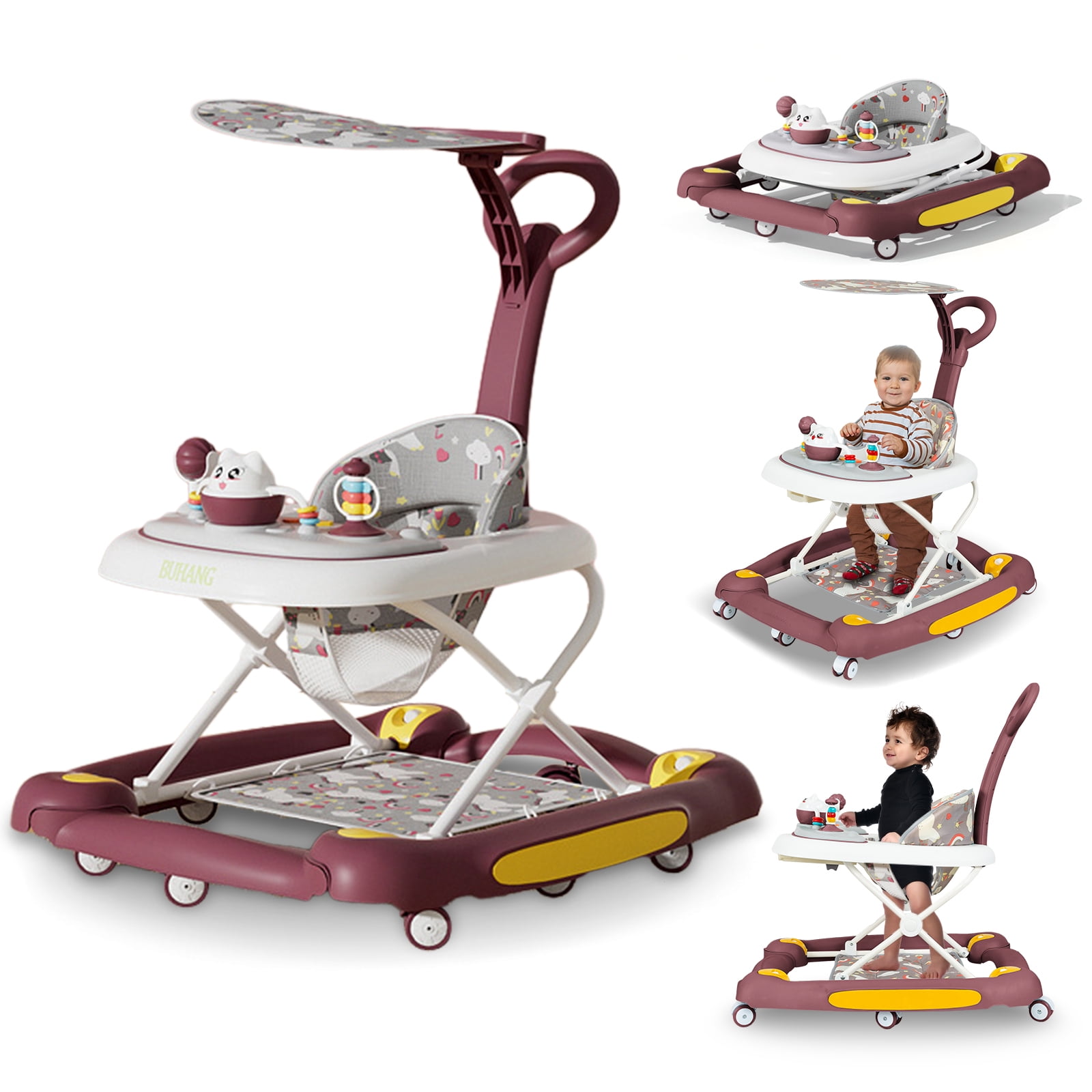 Activity Baby Walker for Girls and Boys, 5-in-1 Baby Walker with Music ...