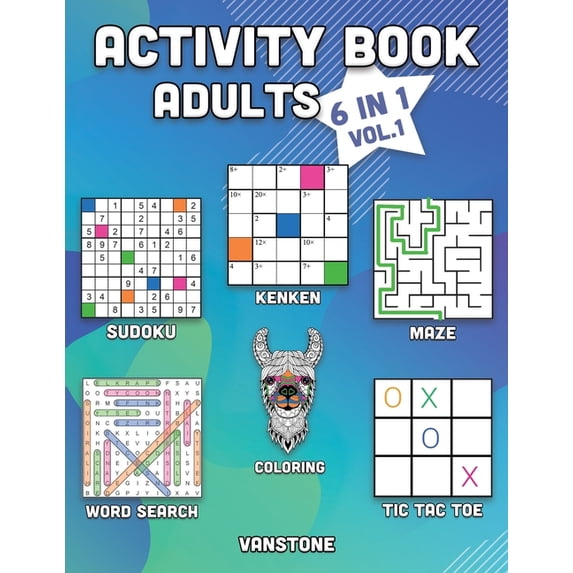 Activity Book Adults: Activity Book Adults : 6 in 1 - Word Search ...