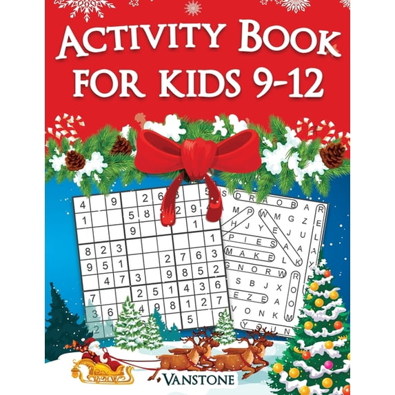Activity Book for Kids 9-12: 200 Fun Sudoku Puzzles and Word Search for ...