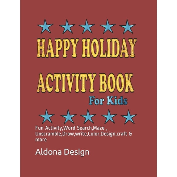 Activity Book for Kids Happy Holiday Activity Book For Kids: Fun ...