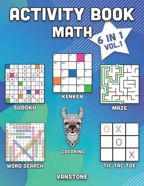 Activity Book Math: Activity Book Math : 6 in 1 - Word Search, Sudoku ...