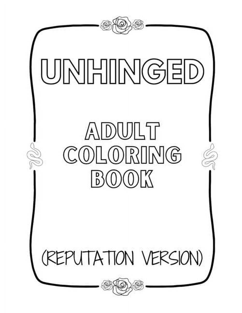 Activity Books TV: Unhinged Adult Coloring Book (Reputation Version ...