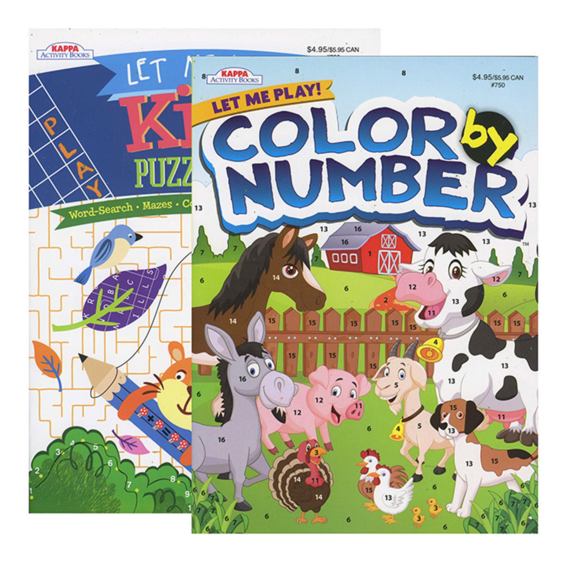 Activity & Coloring KAPPA Let Me Play Book 2-Title for Drawing, 2-Pack ...