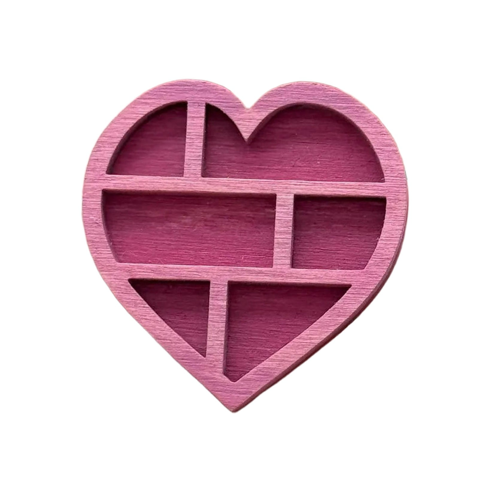 Offer Countdown! Mini Heart Shaped Wooden Desktop Organizer Decorative ...