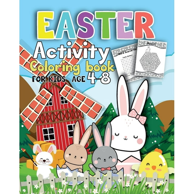 Activity Easter Coloring Book: Activity Easter Coloring book for kids ...