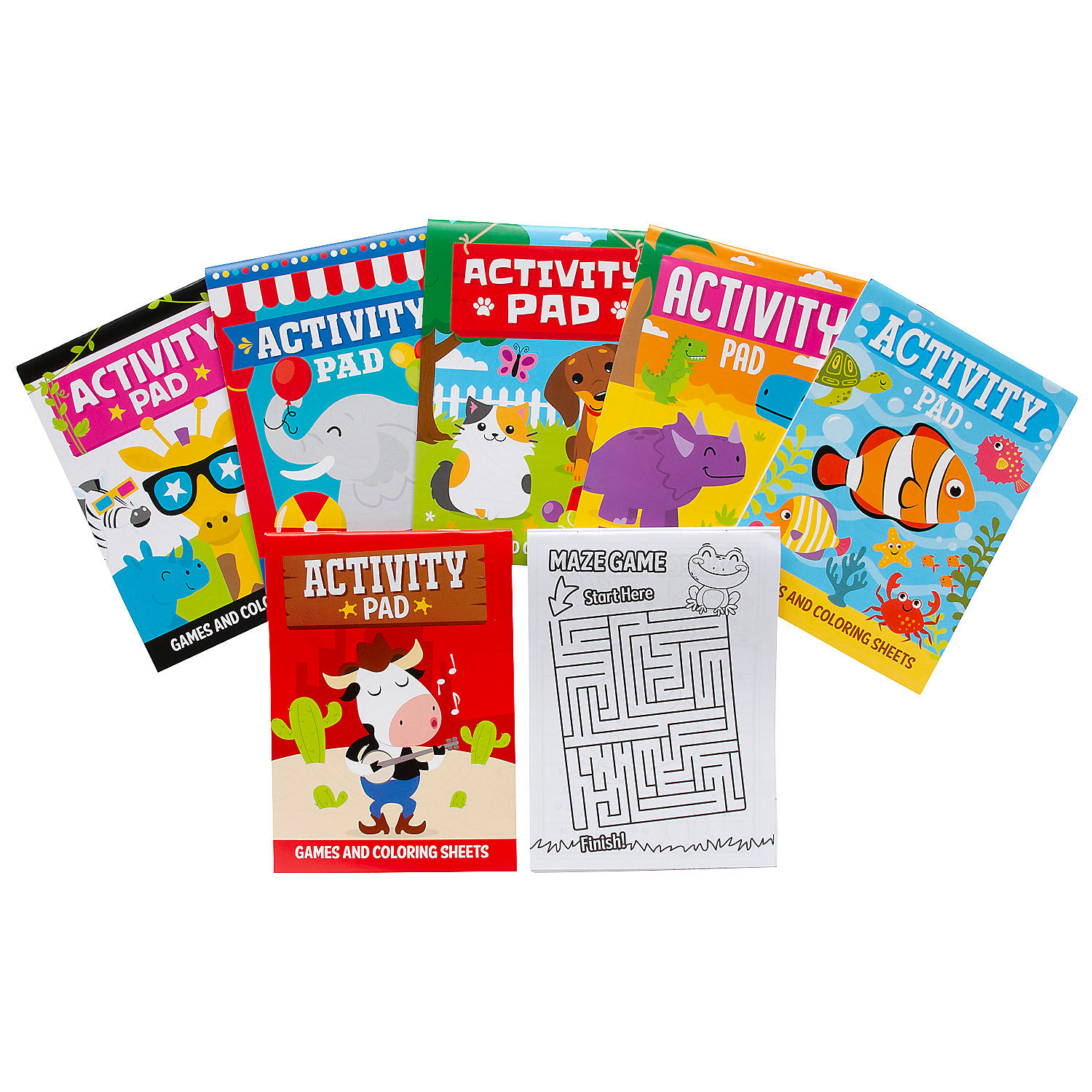 Activity Pad Assortment - Stationery - 12 Pieces - Walmart.com
