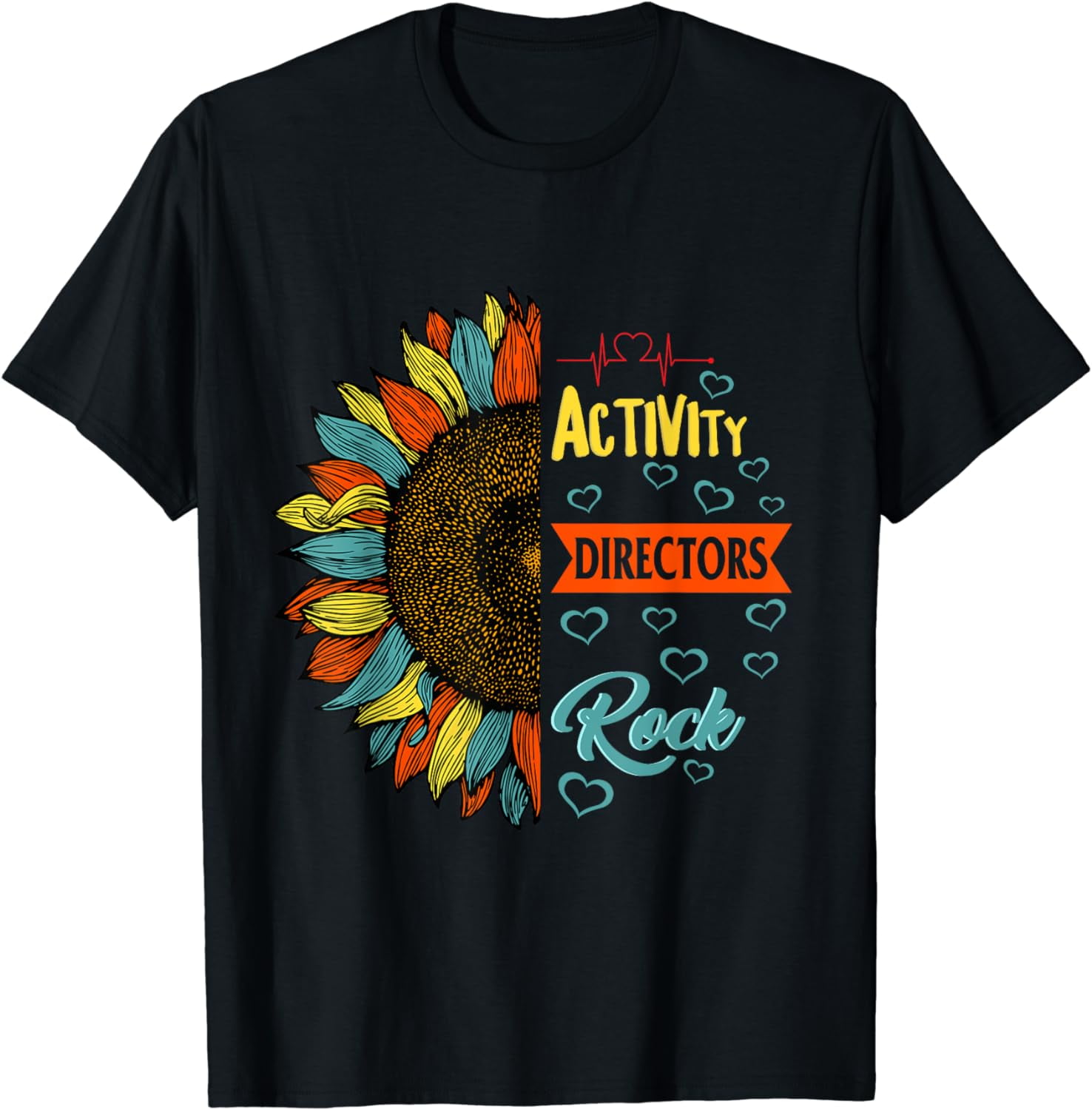 Activity Professionals Week Directors Rock Sunflower Vintage T-Shirt ...
