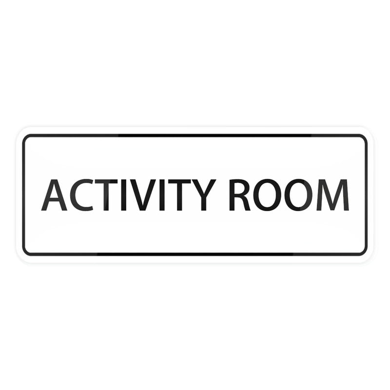 Activity Room Sign For House Door, Plastic Self-Adhesive Signs For ...