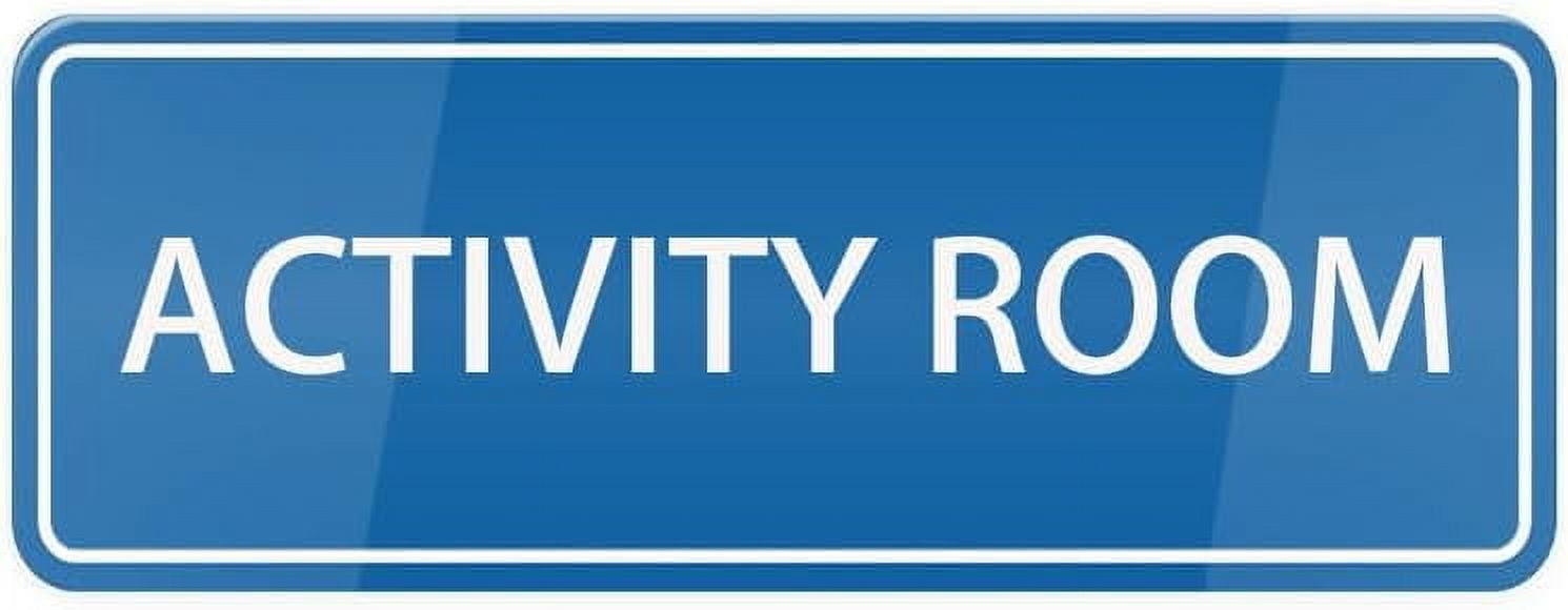 Activity Room Sign For House Door, Plastic Self-Adhesive Signs For ...