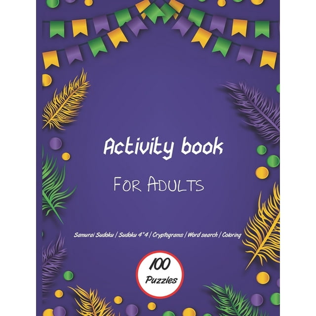 Activity book for adults: Sudoku, coloring pages, Word search ...