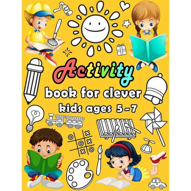 Activity book for clever kids ages 5-7: puzzle book for kids - Dot to ...