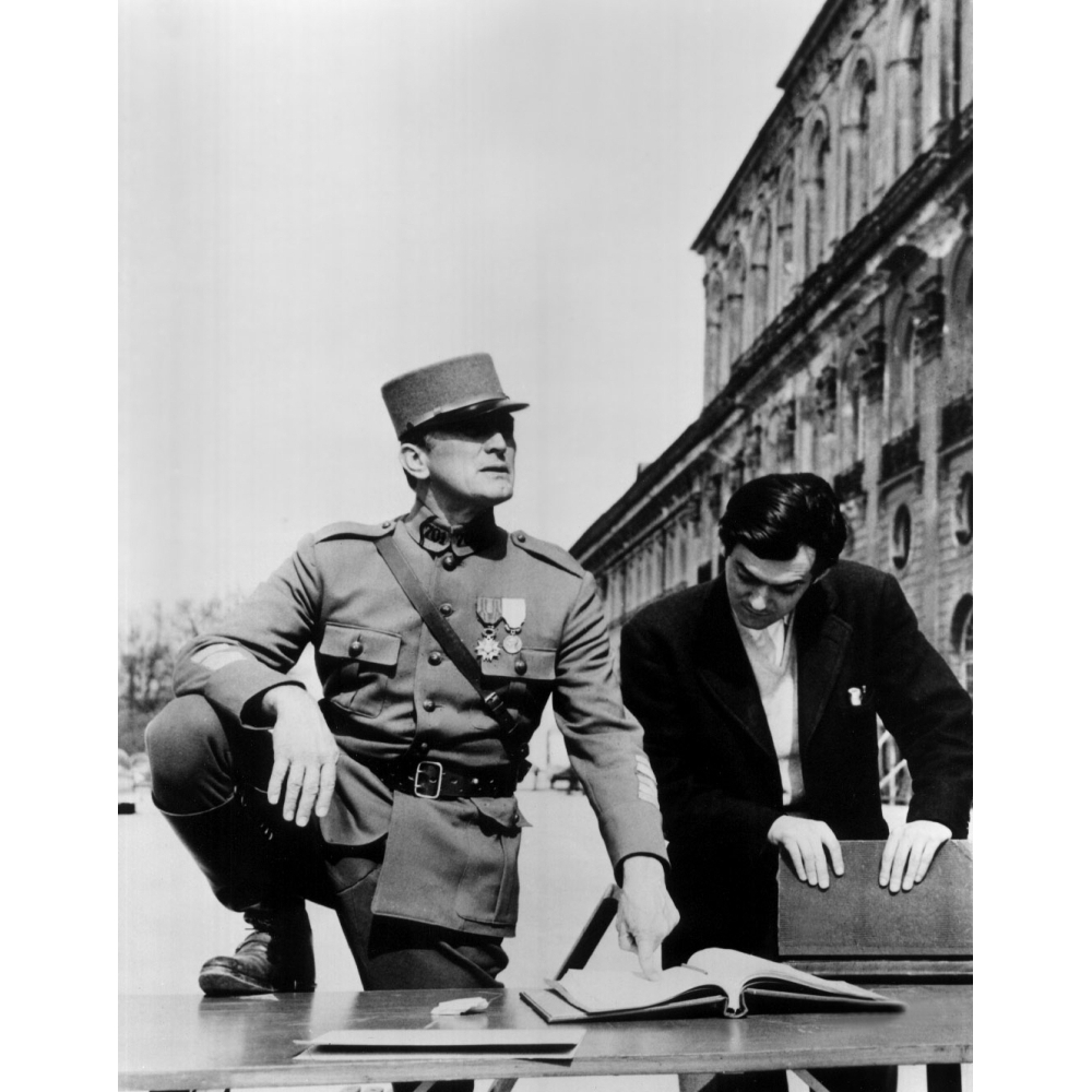 Actor Kirk Douglas Checks An Upcoming Scene With Director Stanley ...