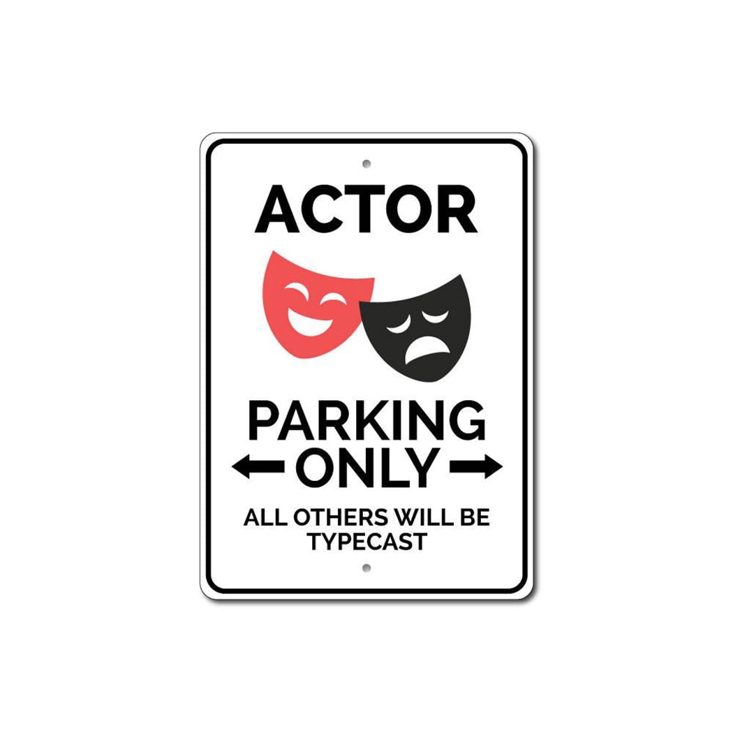 Actor Parking Sign, Actor Sign, Actor Sign, Acting Decor, Drama Mask ...