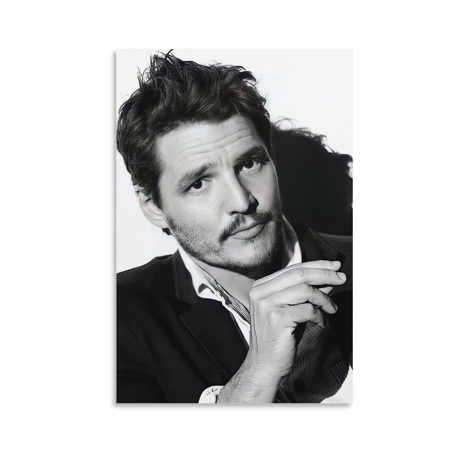Actor Pedro Pascal Black And White Poster Artworks Canvas Poster Room ...