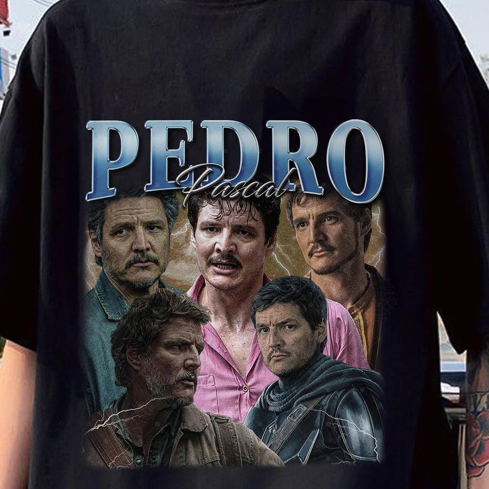 Actor Pedro Pascal T-shirt Retro 90s, Pedro Pascal Tribute Celebrity ...
