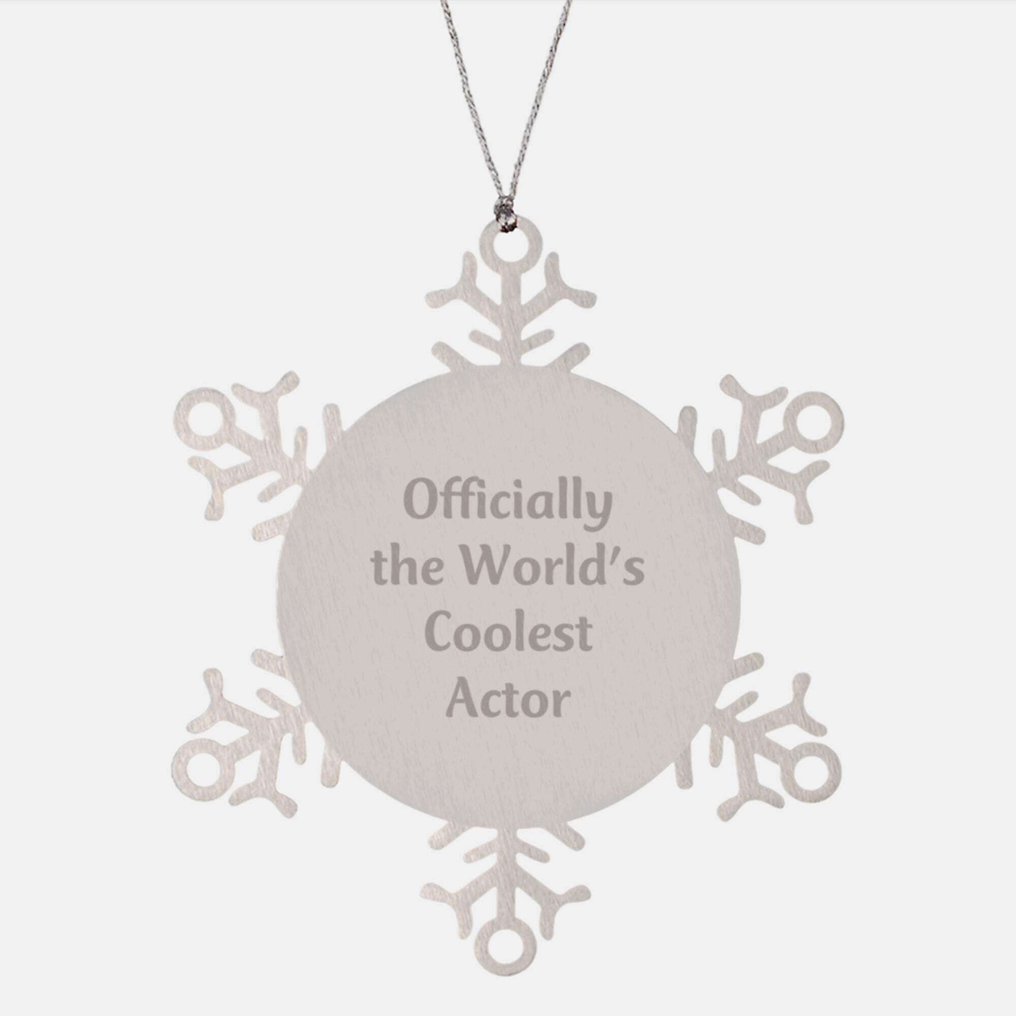 Actor Snowflake Ornament Gifts from Friends to Men's Christmas Unique ...